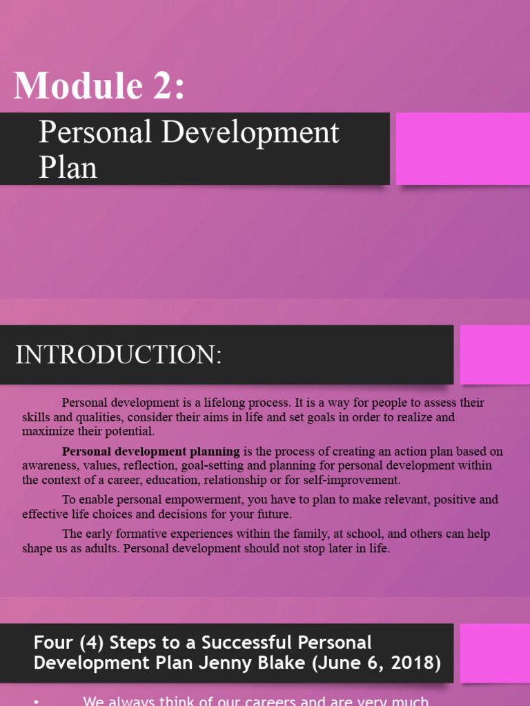Personal Development Plan | PDF