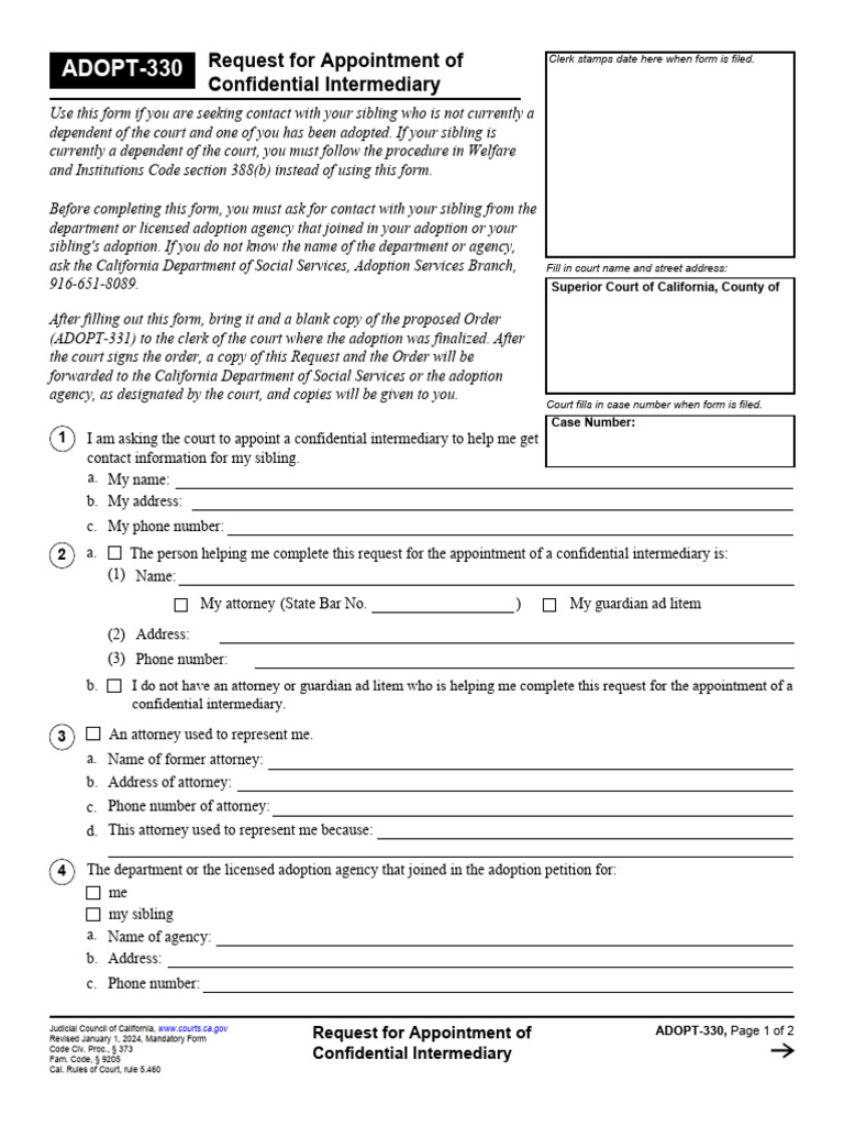 Request for Confidential Intermediary Form | PDF | Lawyer | Government