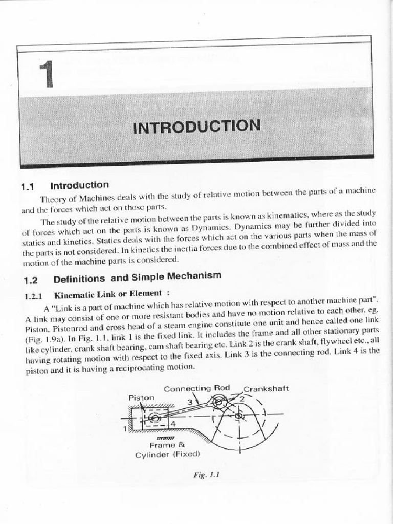 Introduction To Theory of Machines | PDF