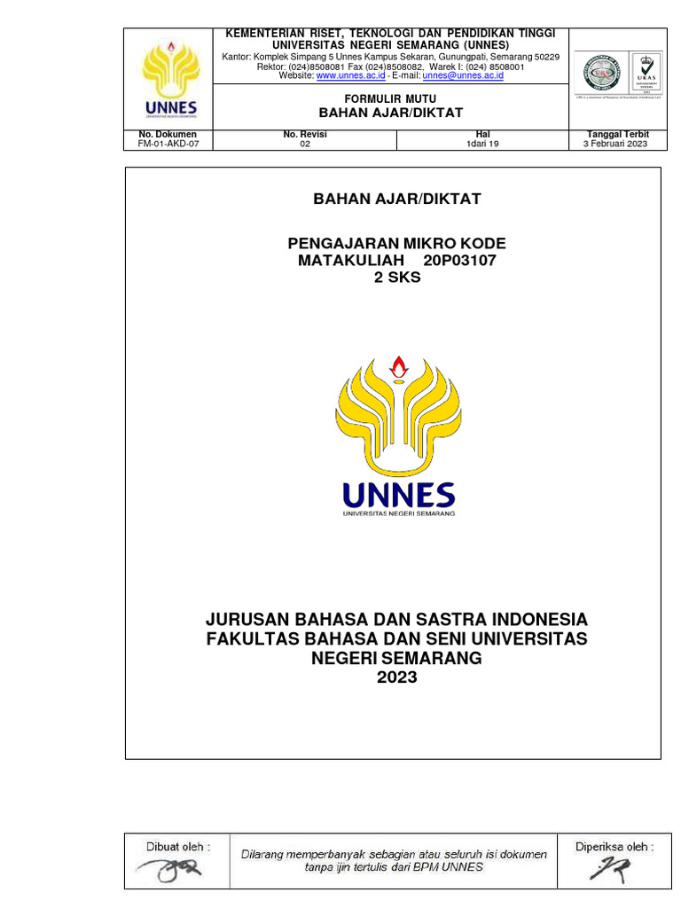 Bahan Ajar Pembelajaran Mikro BA Baru Pembelajaran Mikro 2023 | PDF