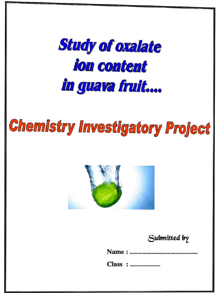Project 12th Guava Fruit (Project No.1) | PDF | Titration | Chemistry