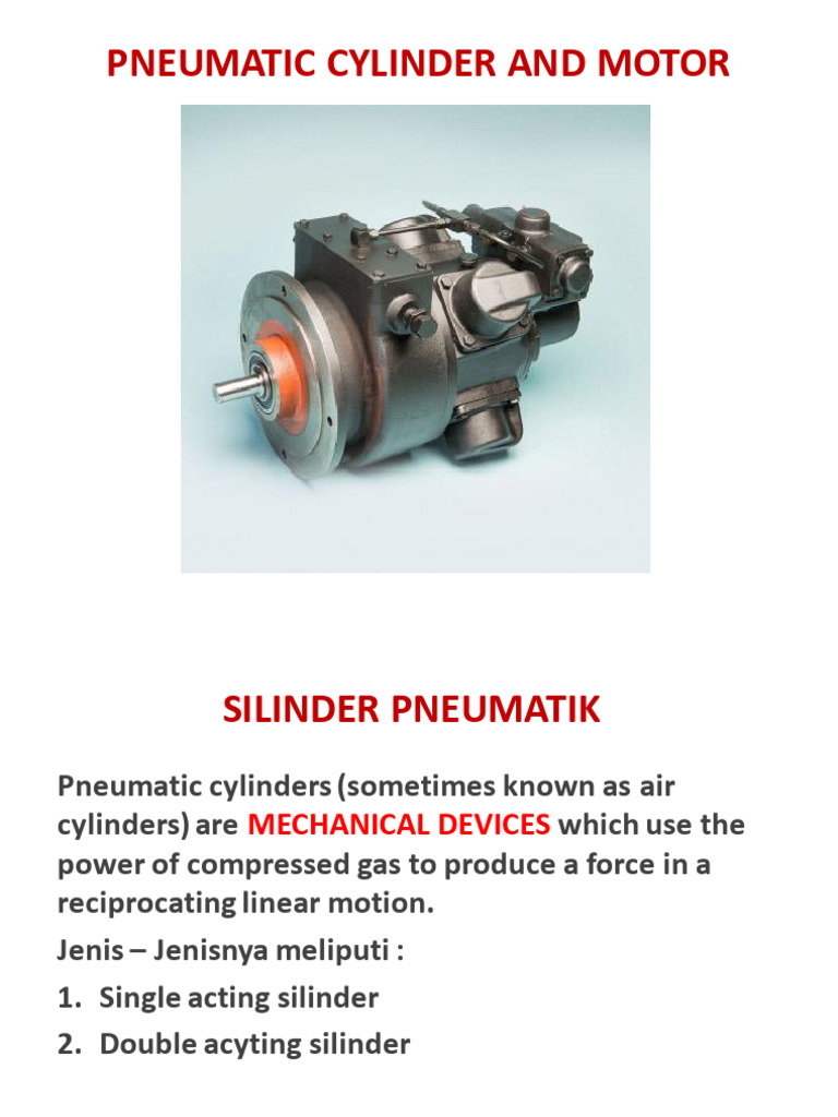 Pneumatic Cylinder and Motor | PDF | Engines | Actuator