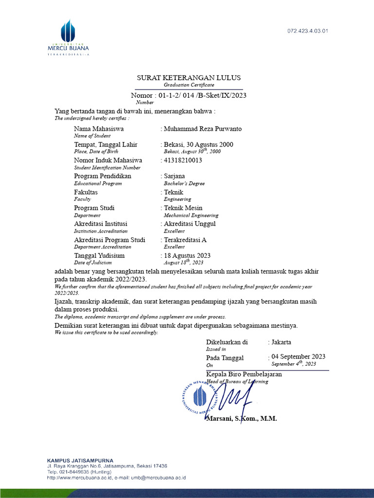 Persyaratan Uji Sertifikasi by M Reza P | PDF