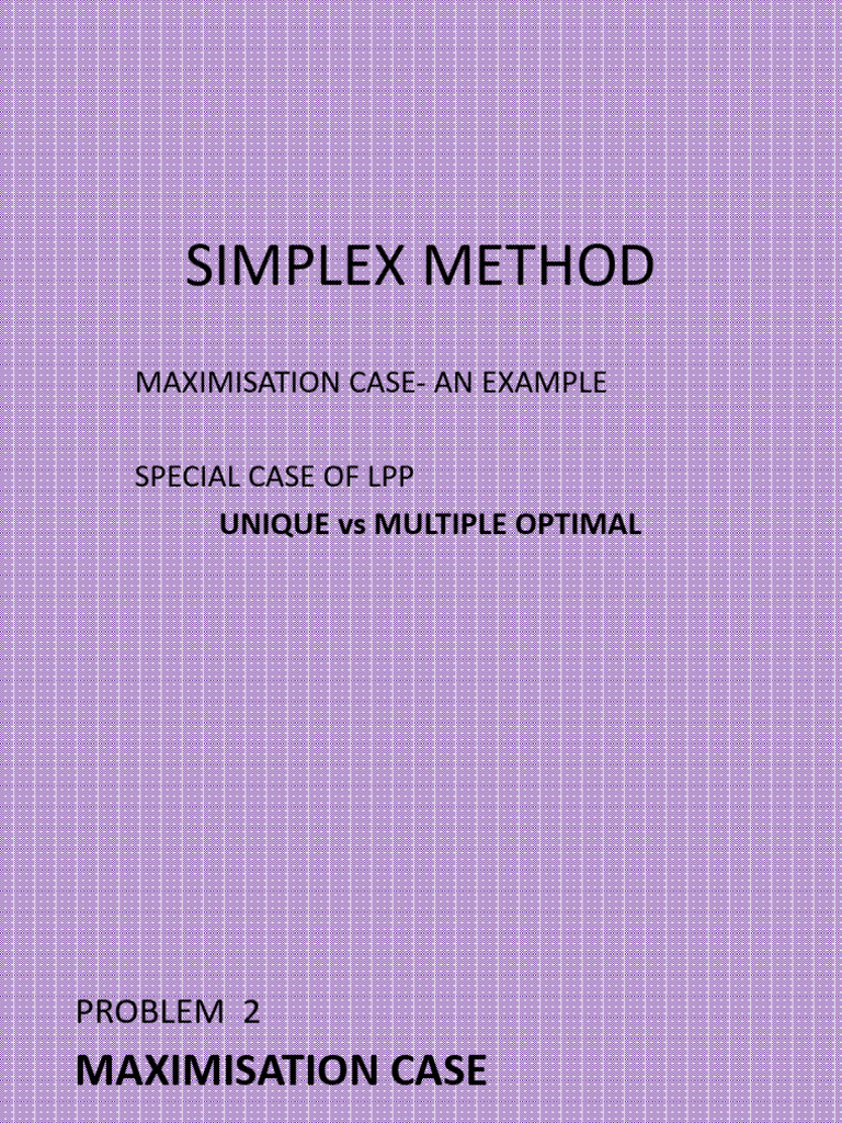 QT PPT Simplex 2 | PDF