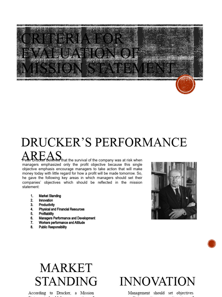 Evaluation Criteria of Mission Statement | PDF | Corporate Social ...