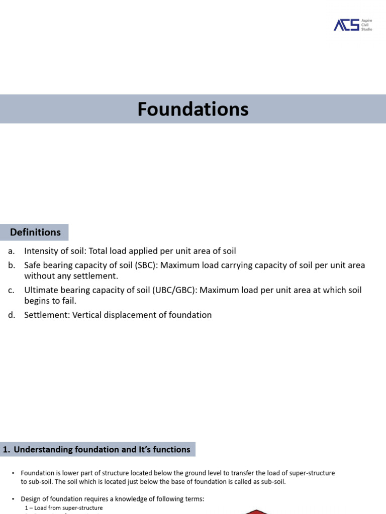 Foundations | PDF | Foundation (Engineering) | Bending
