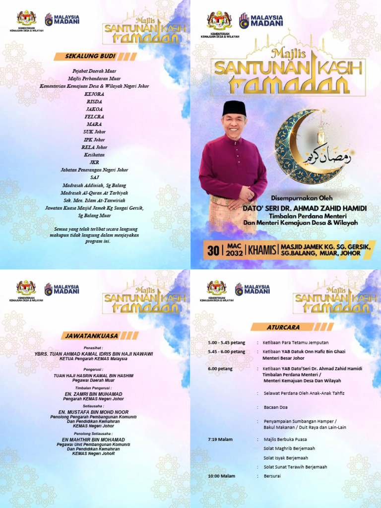 Buku Program Santunan Kasih Ramadan Johor | PDF