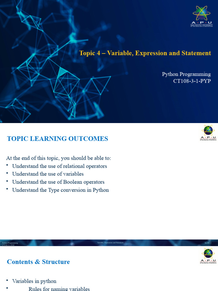 Topic 4 (Student Copy) | PDF | Variable (Computer Science) | Data Type