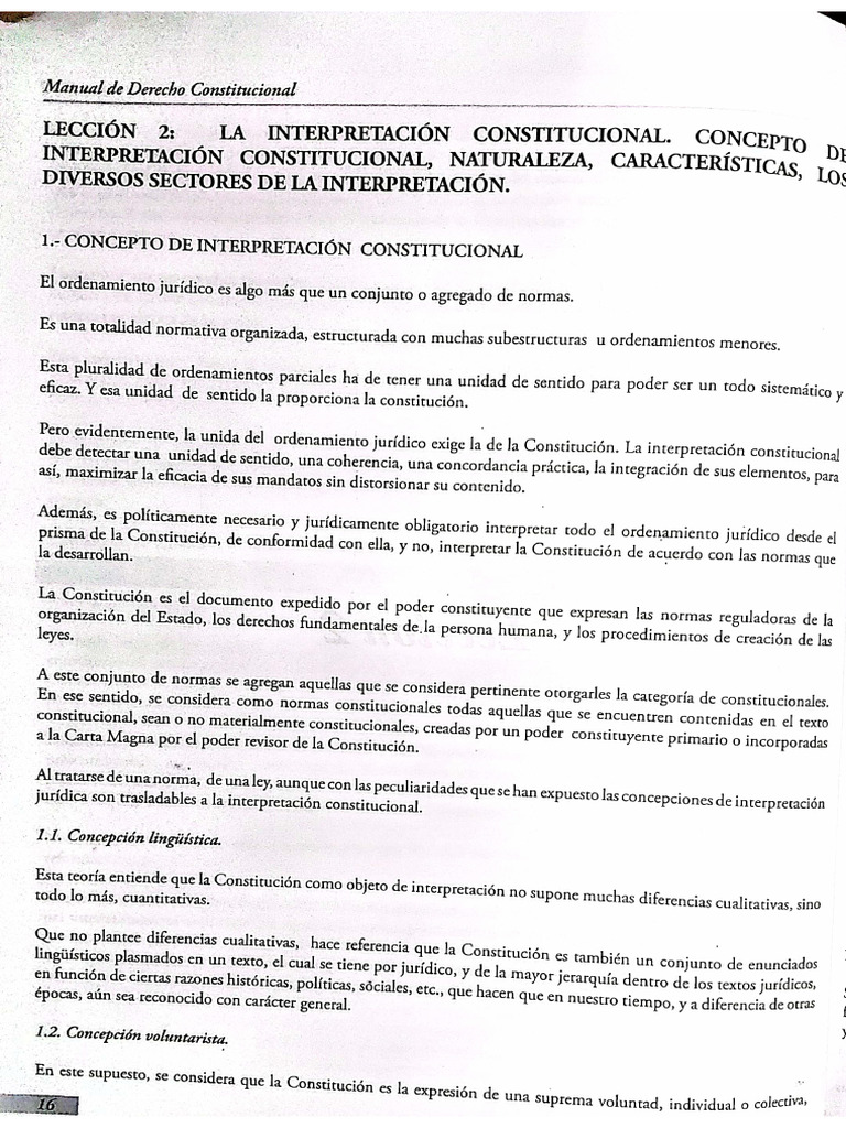 Lección 2-Interpretacion Constitucional | PDF