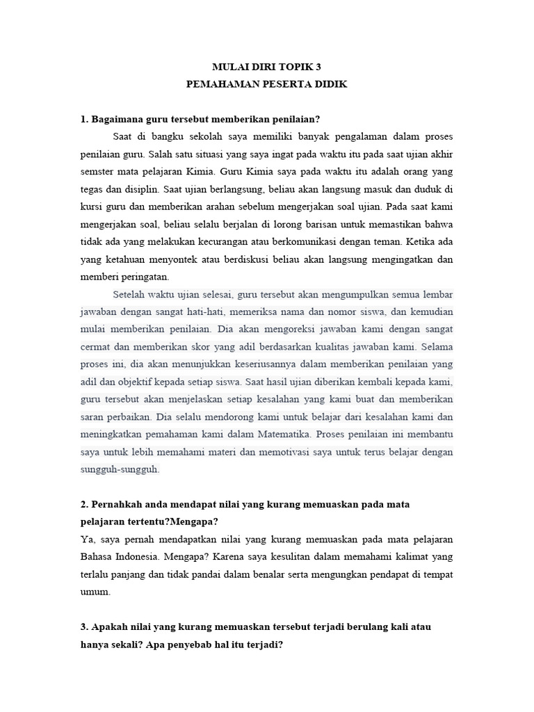 Mulai Diri Topik 3 | PDF | Karier & Perkembangan