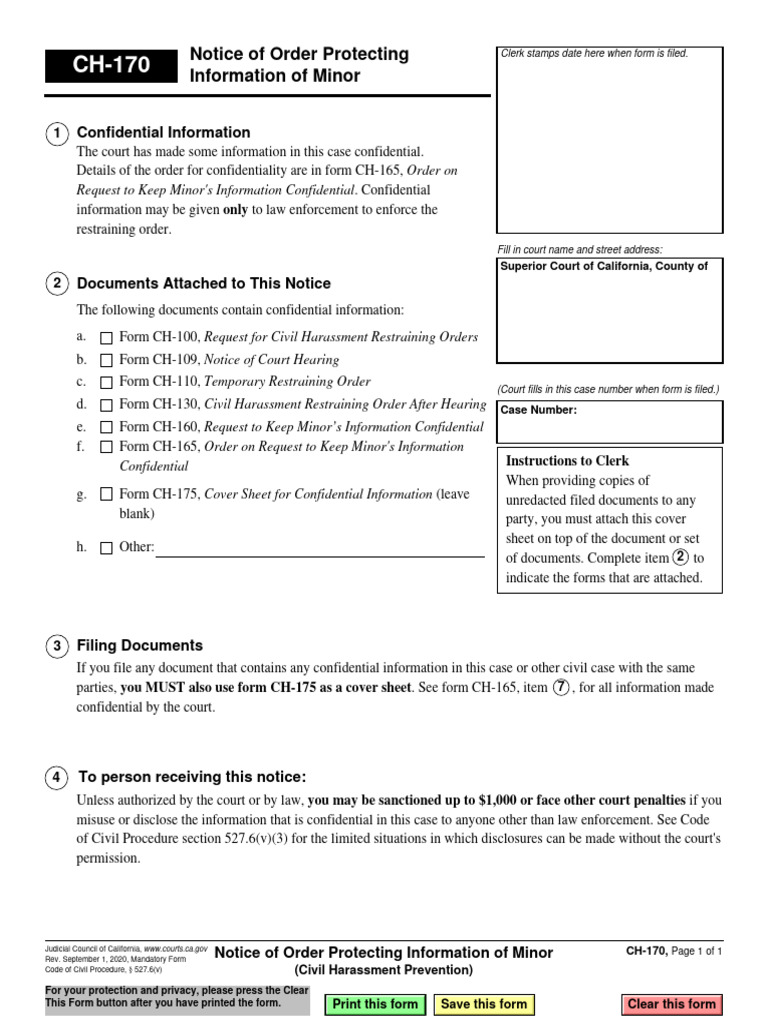 Notice of Order Protecting Information of Minor | PDF | Confidentiality ...