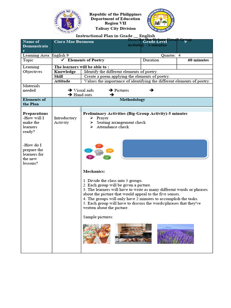LP - G7 Elements of Poetry | PDF