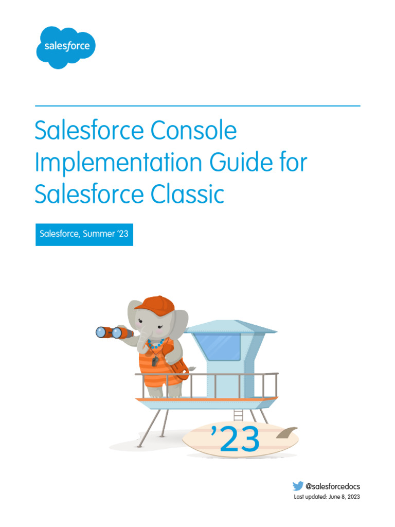 Salesforce Console Implementation Guide 1 Pdf Video Game Consoles Mobile App
