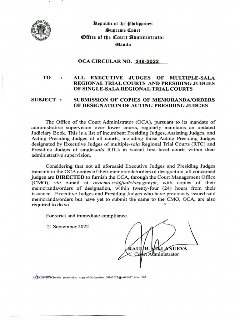 Submission of Designation Orders | PDF | Technology & Engineering