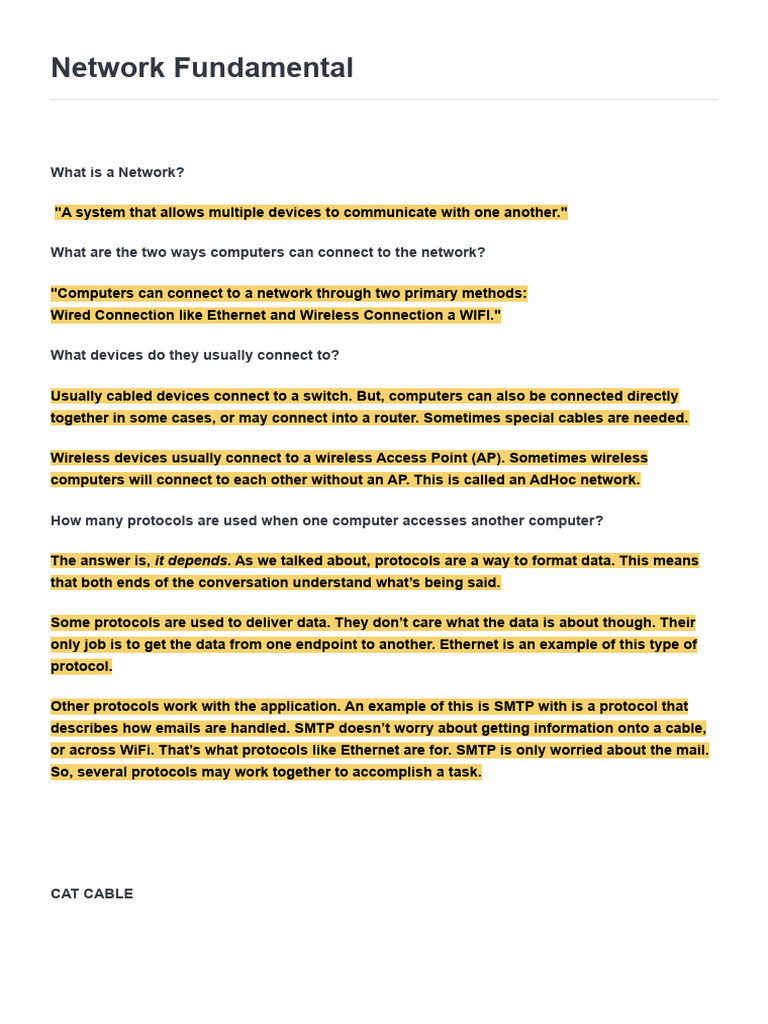 Network Fundamental | PDF