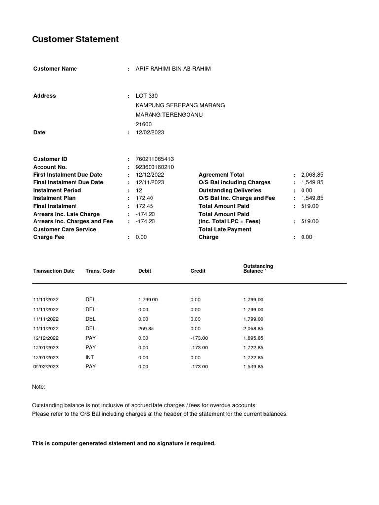 AccountTransaction (1) 3 | PDF | Credit Card | Fee