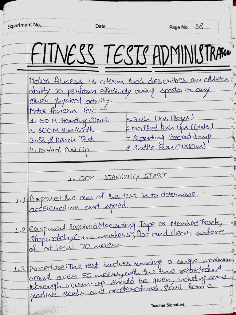 Fitness Test Administration | PDF