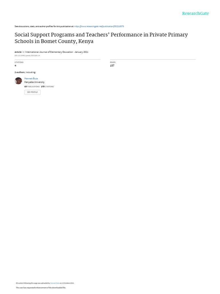 Social_Support_Programs_and_Teachers_Performance_ | PDF | Coefficient ...