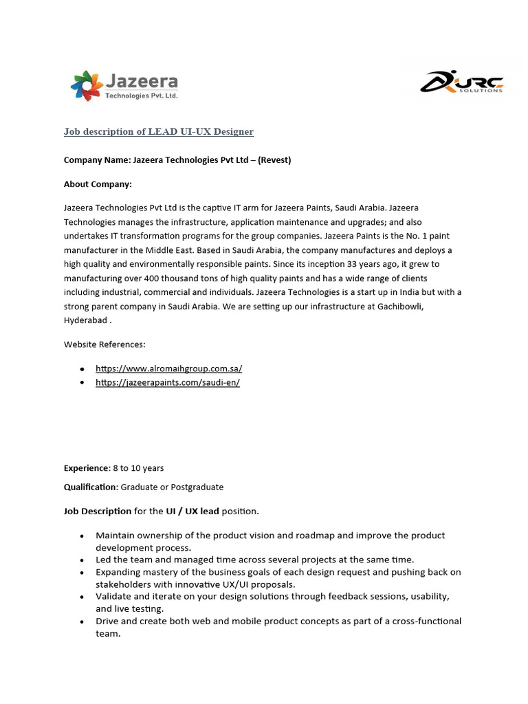 Lead Ui Ux Designer Revest Download Free Pdf Design Computing