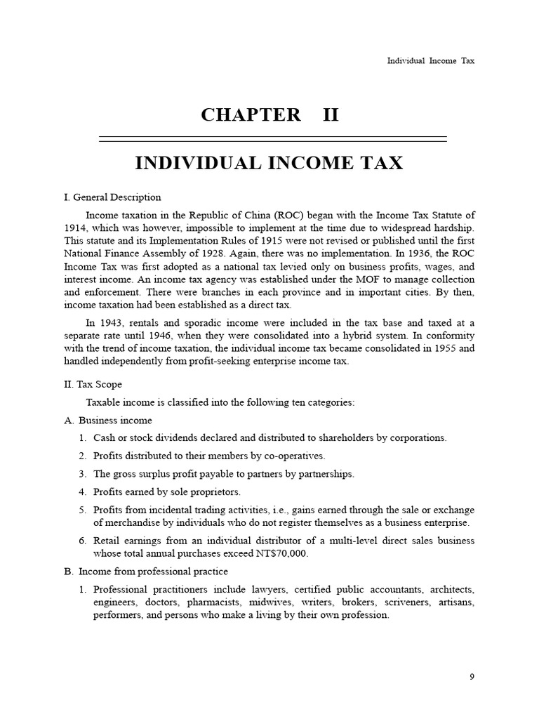 Individual Income Tax | PDF | Tax Deduction | Taxes