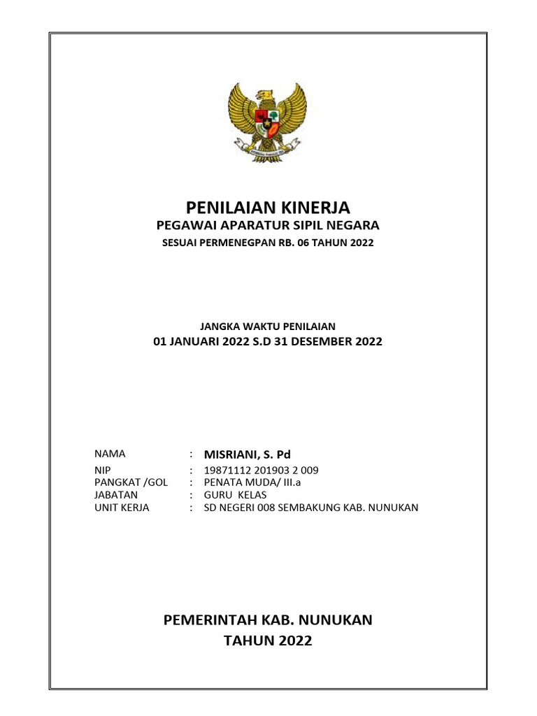 SKP 2022 - Ibu-1 | PDF | Pengelolaan Keuangan & Uang