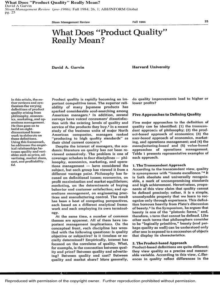 Understanding Product Quality Concepts | PDF | Lifestyle