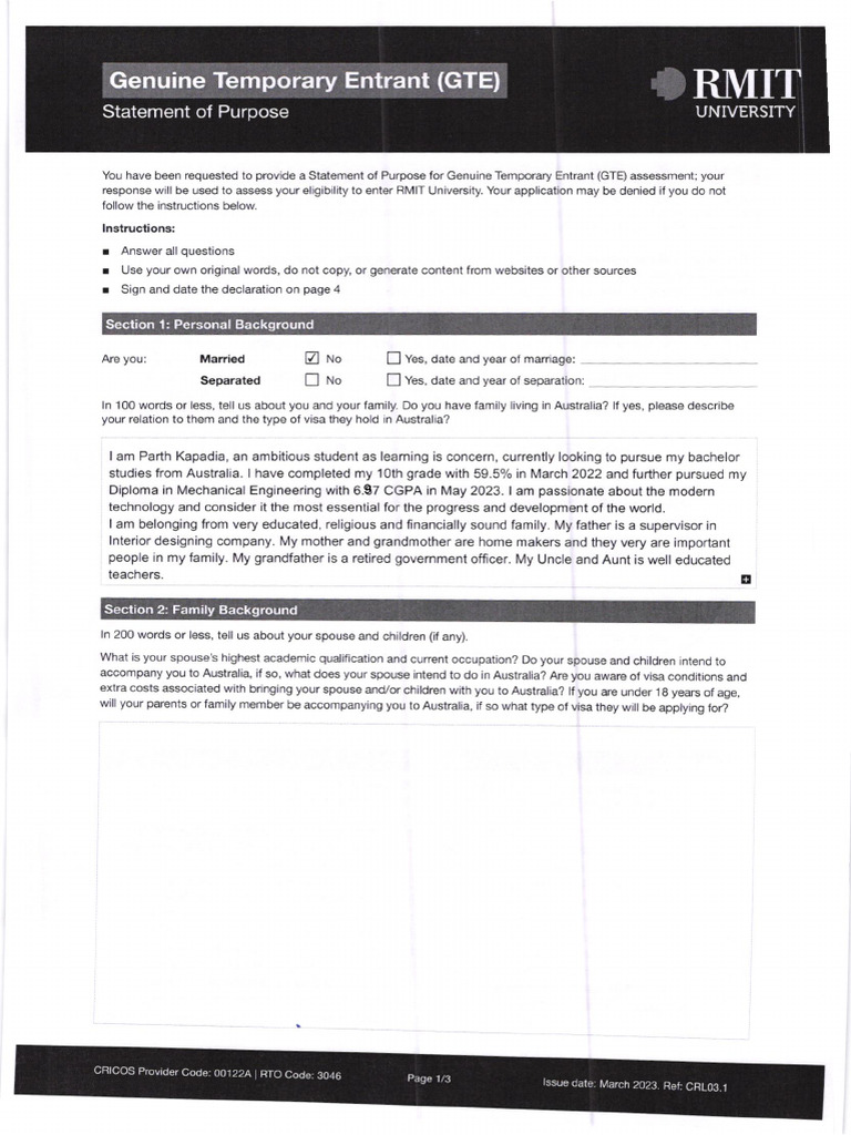 RMIT Sample | PDF | Diploma