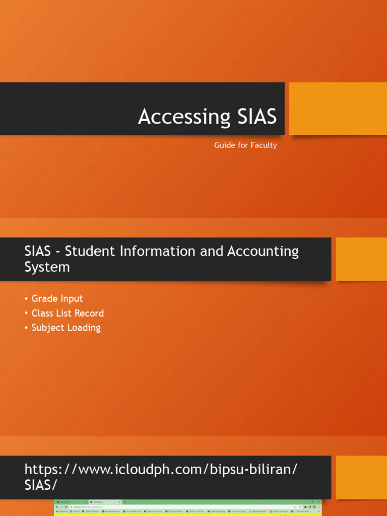 Accessing SIAS Instructors Guide | PDF