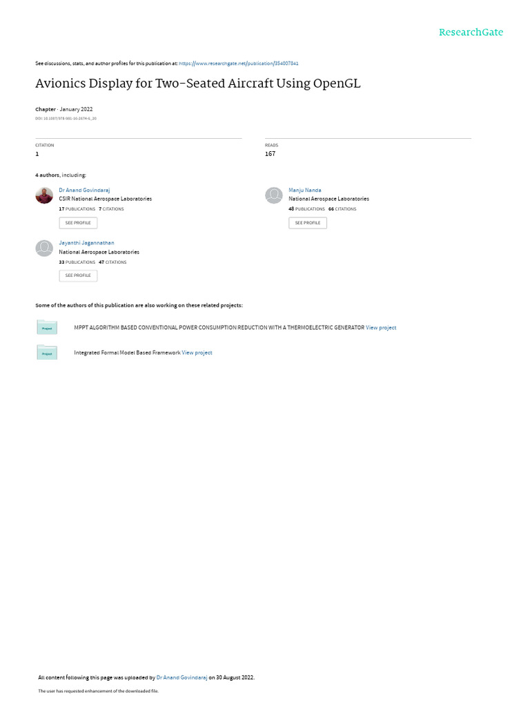 Avionics Display For Two-Seated Aircraft Using OpenGL | PDF | User Interface | Computer Program