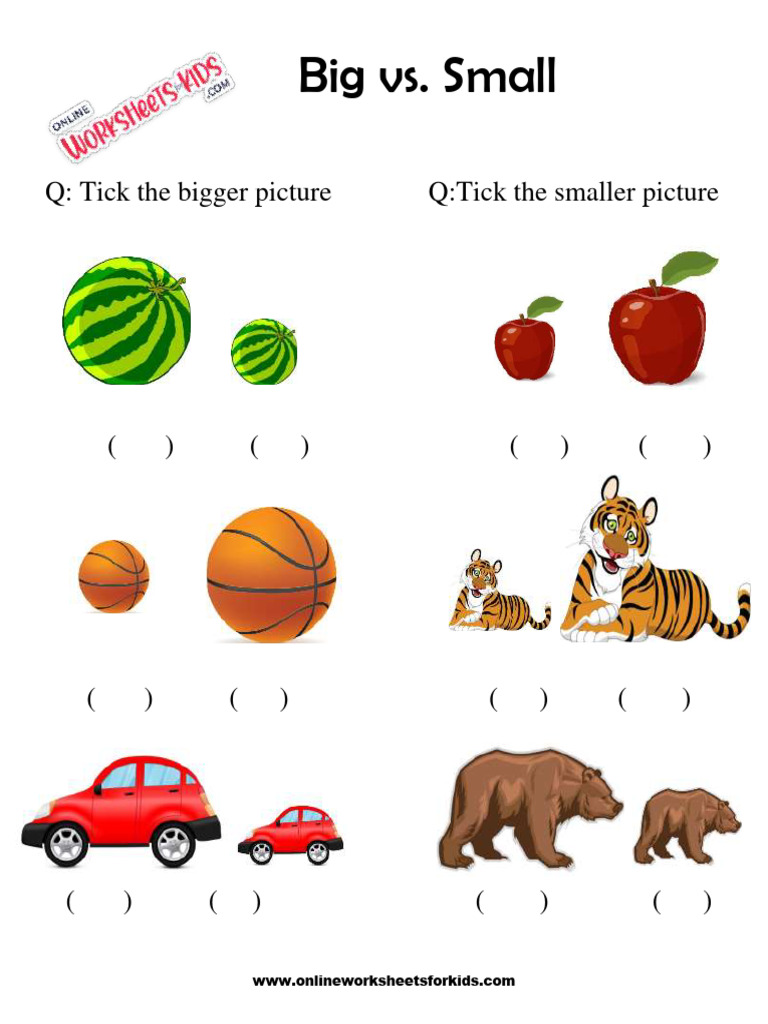 Circle The Shape That Is Bigger or Smaller 5 | PDF