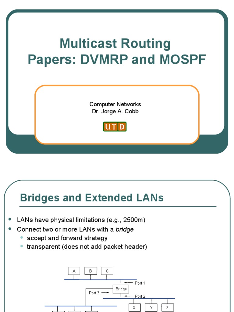 DVMRPand MOSPF | PDF | Routing | Multicast