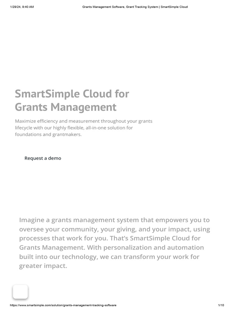 Grants Management Software, Grant Tracking System - SmartSimple Cloud ...