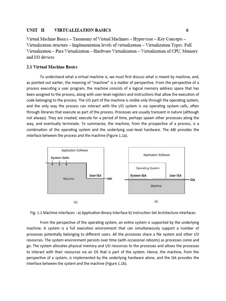 Unit II Virtualization Basics | PDF