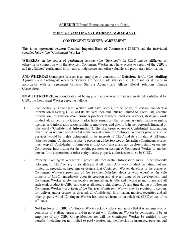 Form of Contingent Labour Worker Agreement - English-En (2) .Docx ...