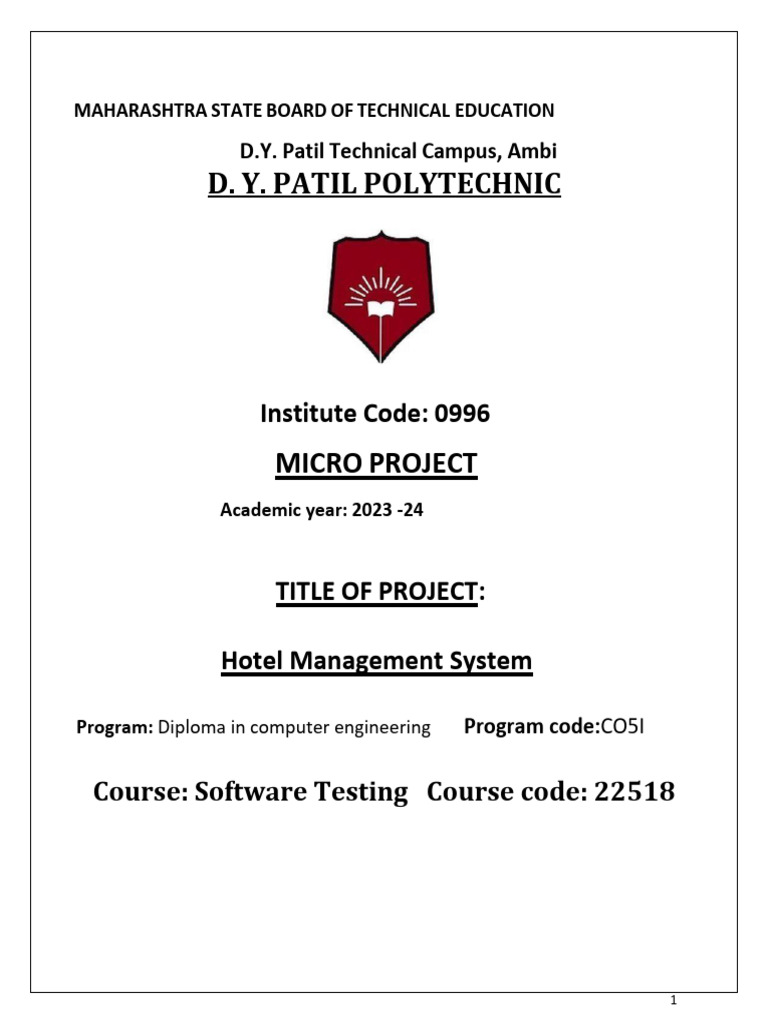 Hotel Management System Testing Plan | PDF | Business