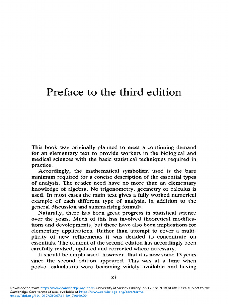 Statistical Methods in Biology Norman TJ Bailey 1995 | PDF | Statistics ...