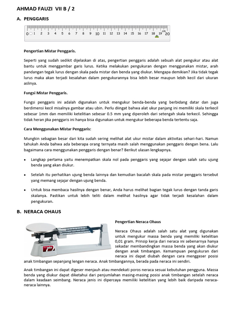 Alat Ukur di Laboratorium Kimia | PDF