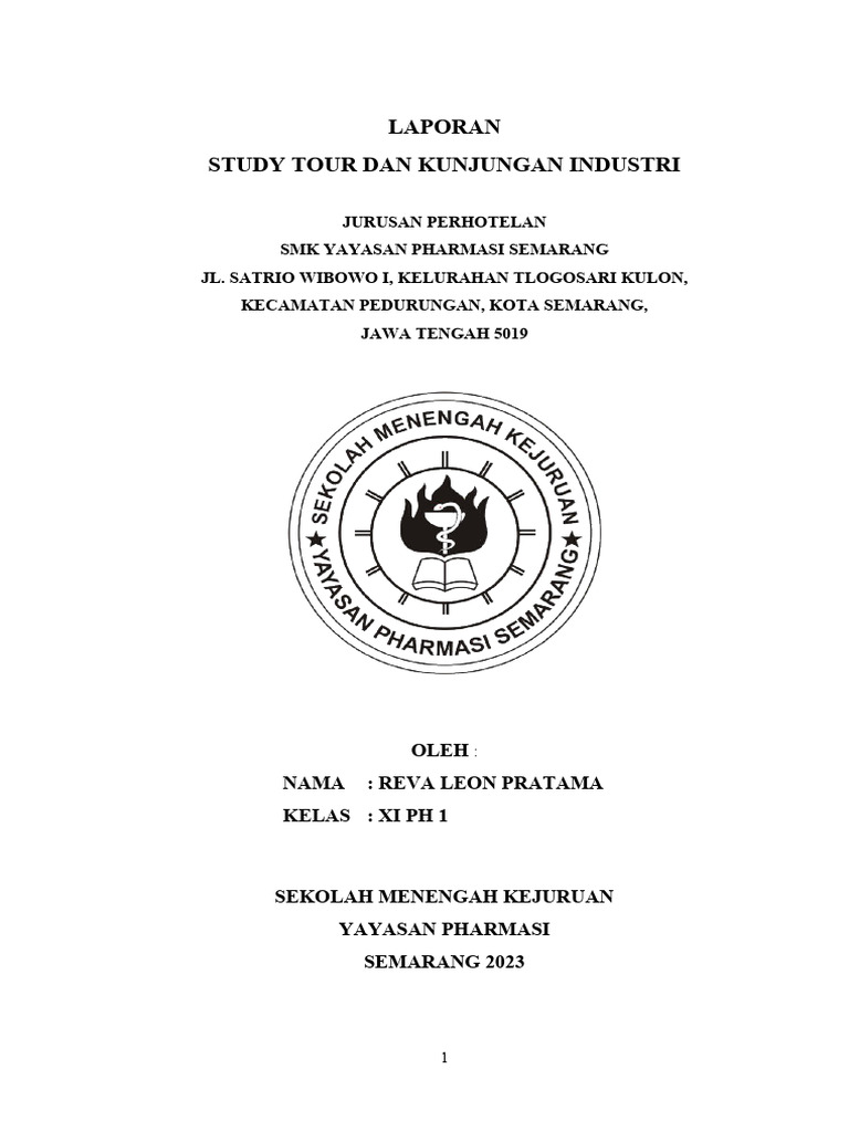 Laporan Study Tour Dan Kunjuangan Industri | PDF | Karier & Perkembangan | Kajian Bahasa Asing