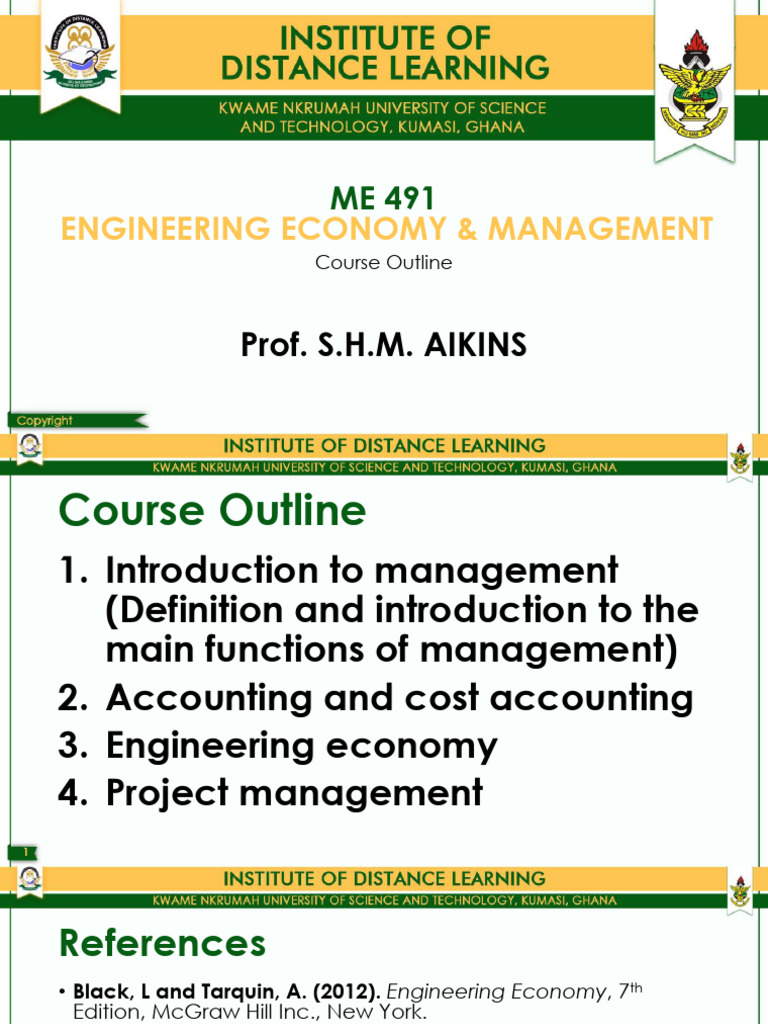 0 Me 491 Course Outline 1 | PDF | Business