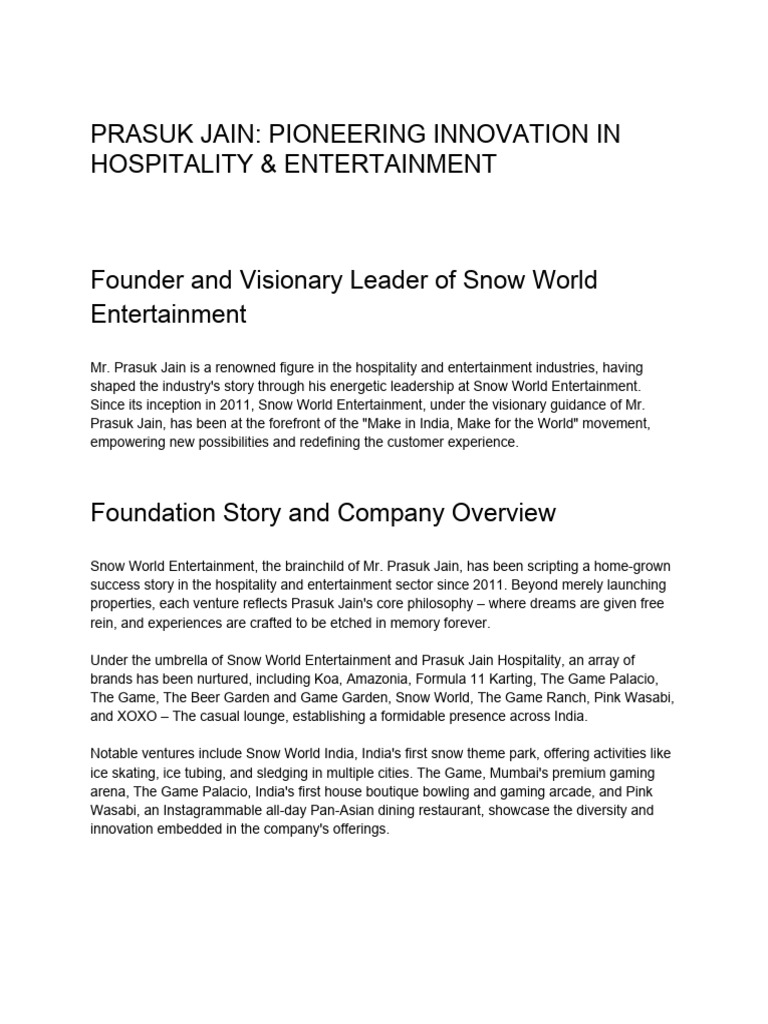 Prasuk Jain Pdf Entrepreneurship Brand