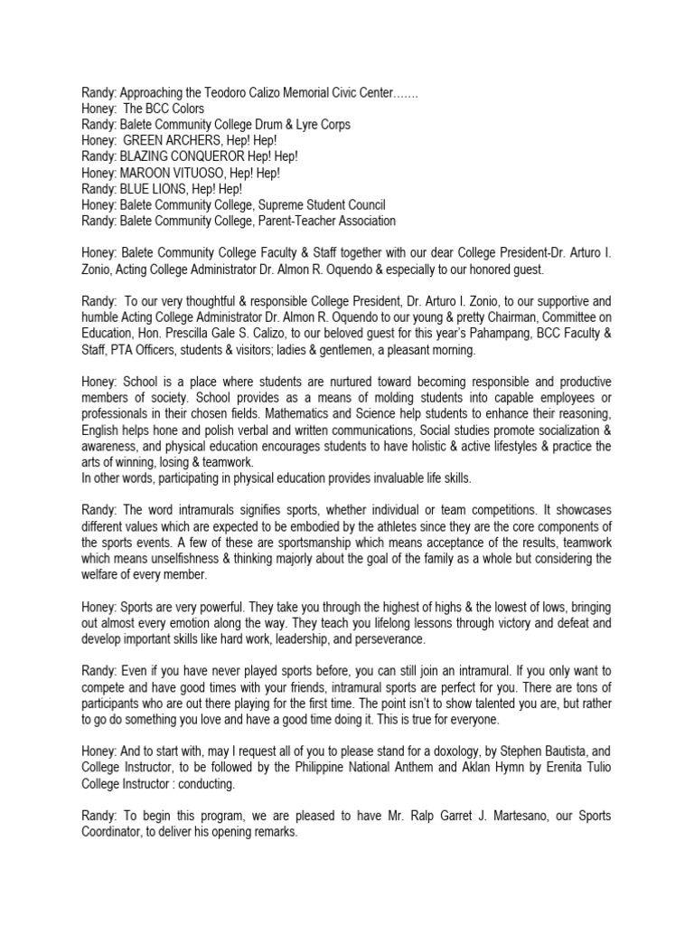 Intramural Script | PDF