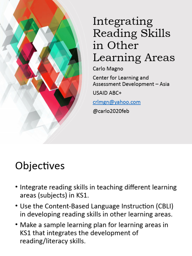Integrating Reading Skills in Other Learning Areas | PDF | Phonics ...