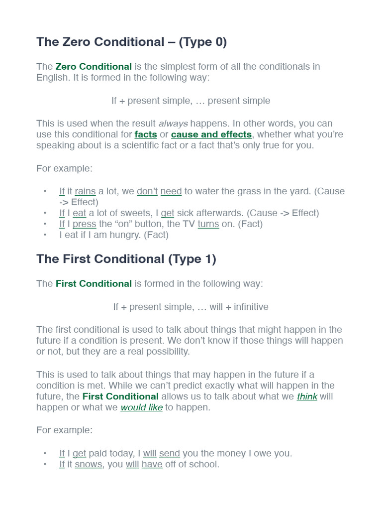 Conditionals New Pdf Linguistics
