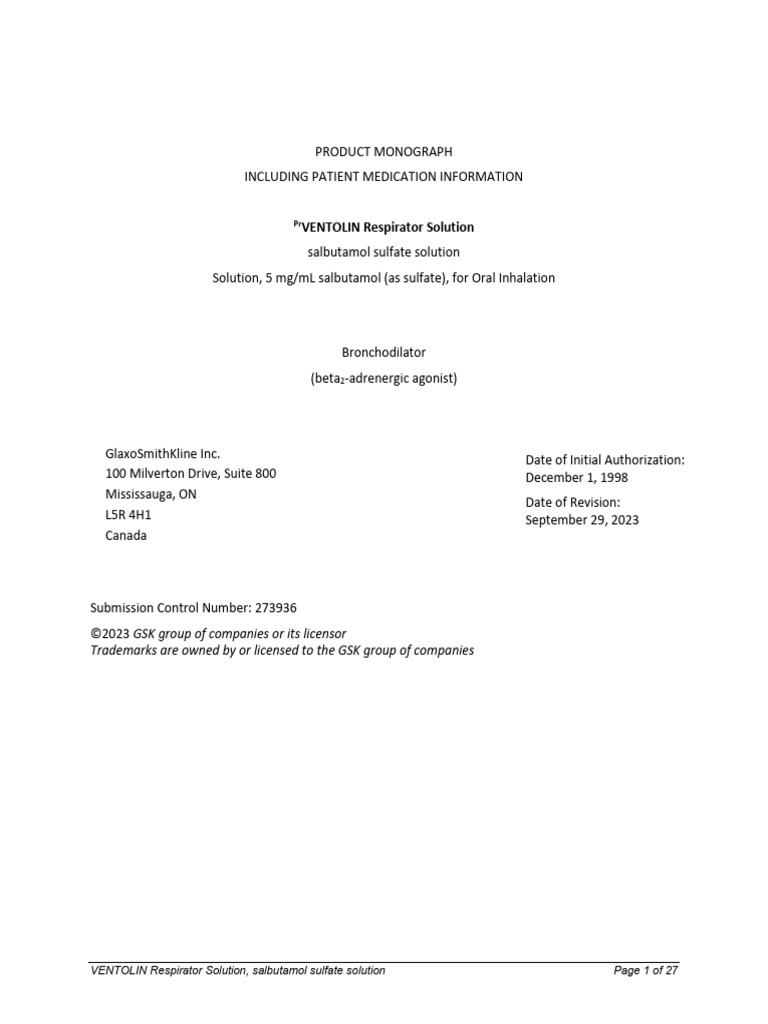 Ventolin Nebules | Download Free PDF | Asthma | Hypoxia (Medical)