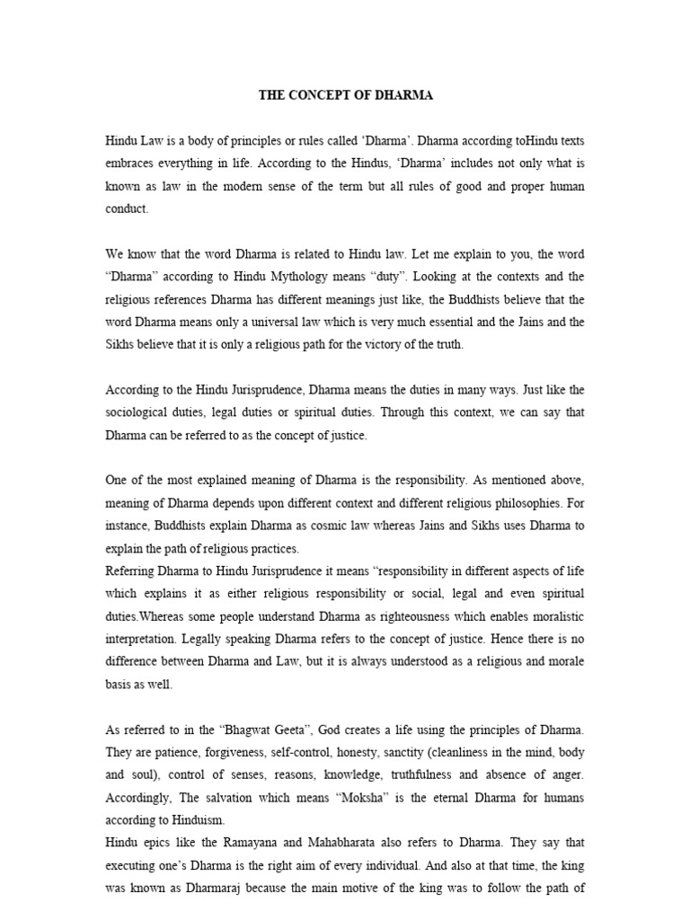 Concept and Sourecs of Hindu Law | PDF | Vedas | Moksha