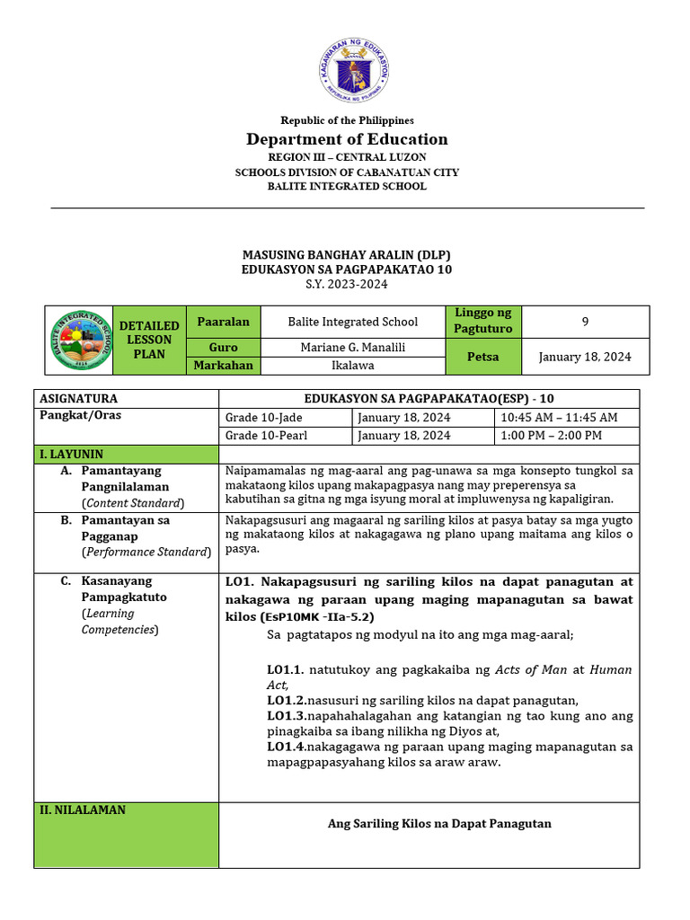 Esp10 DLP - M3 Q2 | PDF