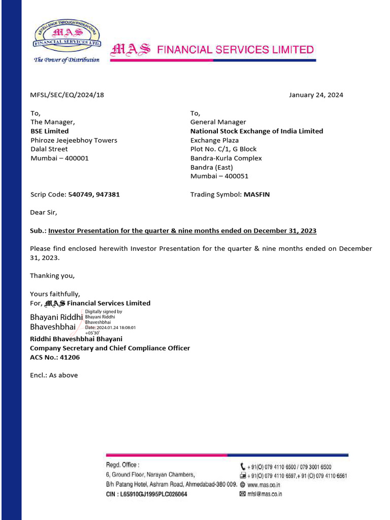 MAS Financial Serv | PDF
