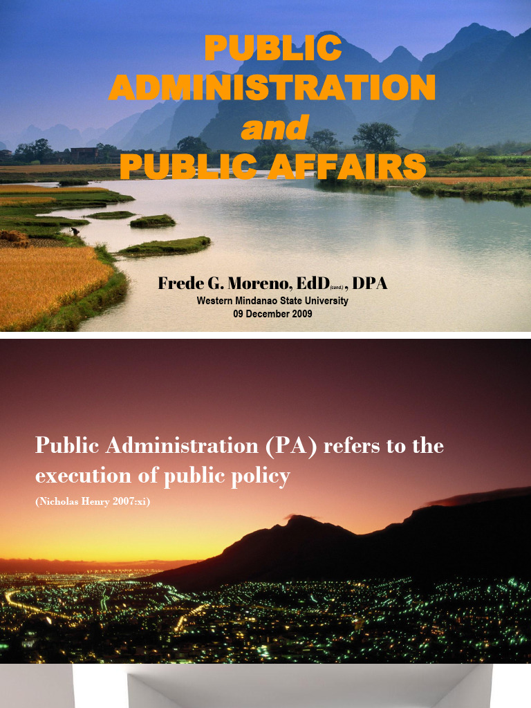 Lesson 1 Public Administration and Public Affairs | PDF | Public ...