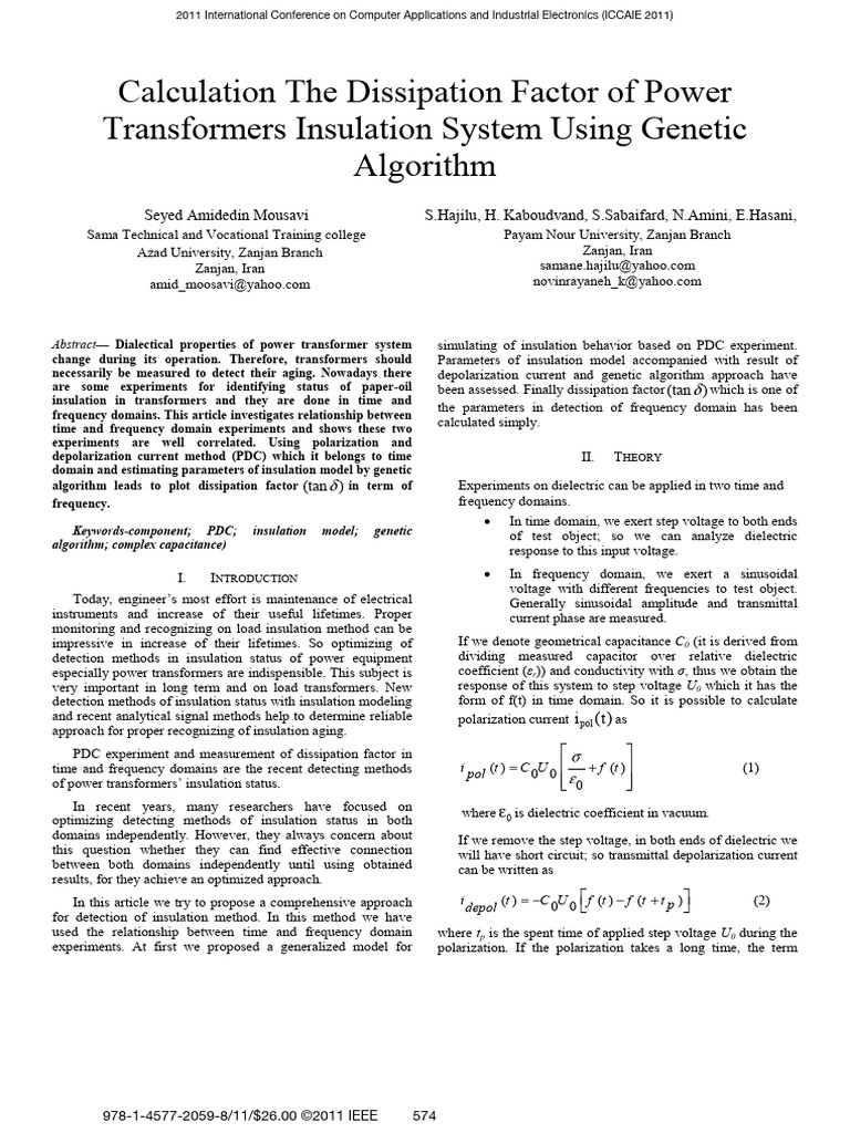 Calculation The Dissipation Factor of Po | PDF | Dielectric | Capacitor