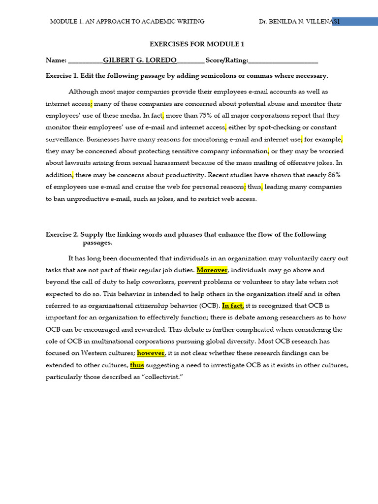 GS-Module-1 Approach-To-Acad-Writing Assignment | PDF | Earthquakes | Internet